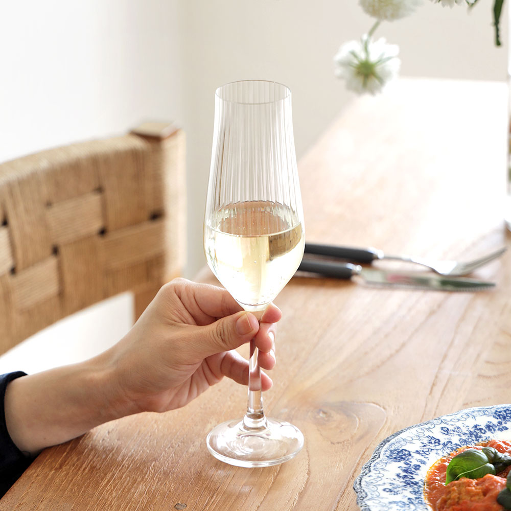 POOM | 보헤미아 플리츠 샴페인잔 170ml