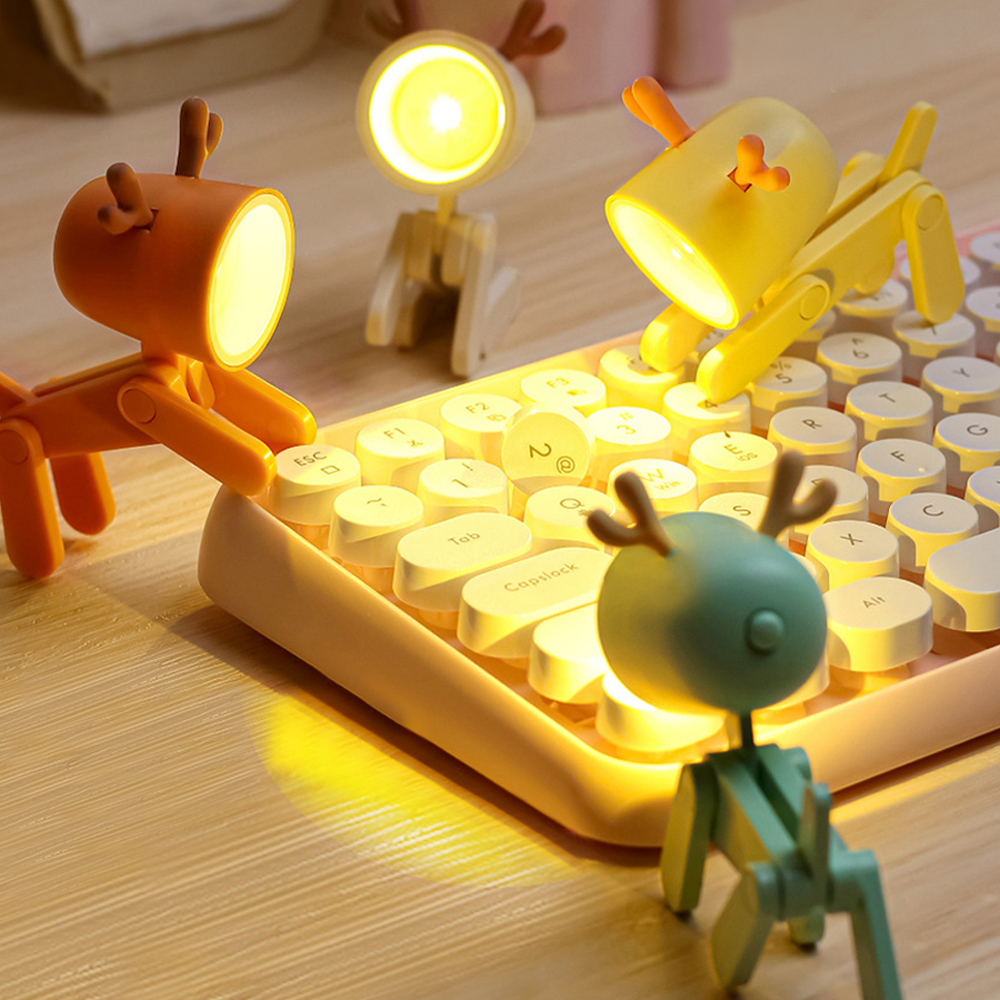 POOM | DIY 자유관절 LED 사슴 무드등 미니 인테리어소품