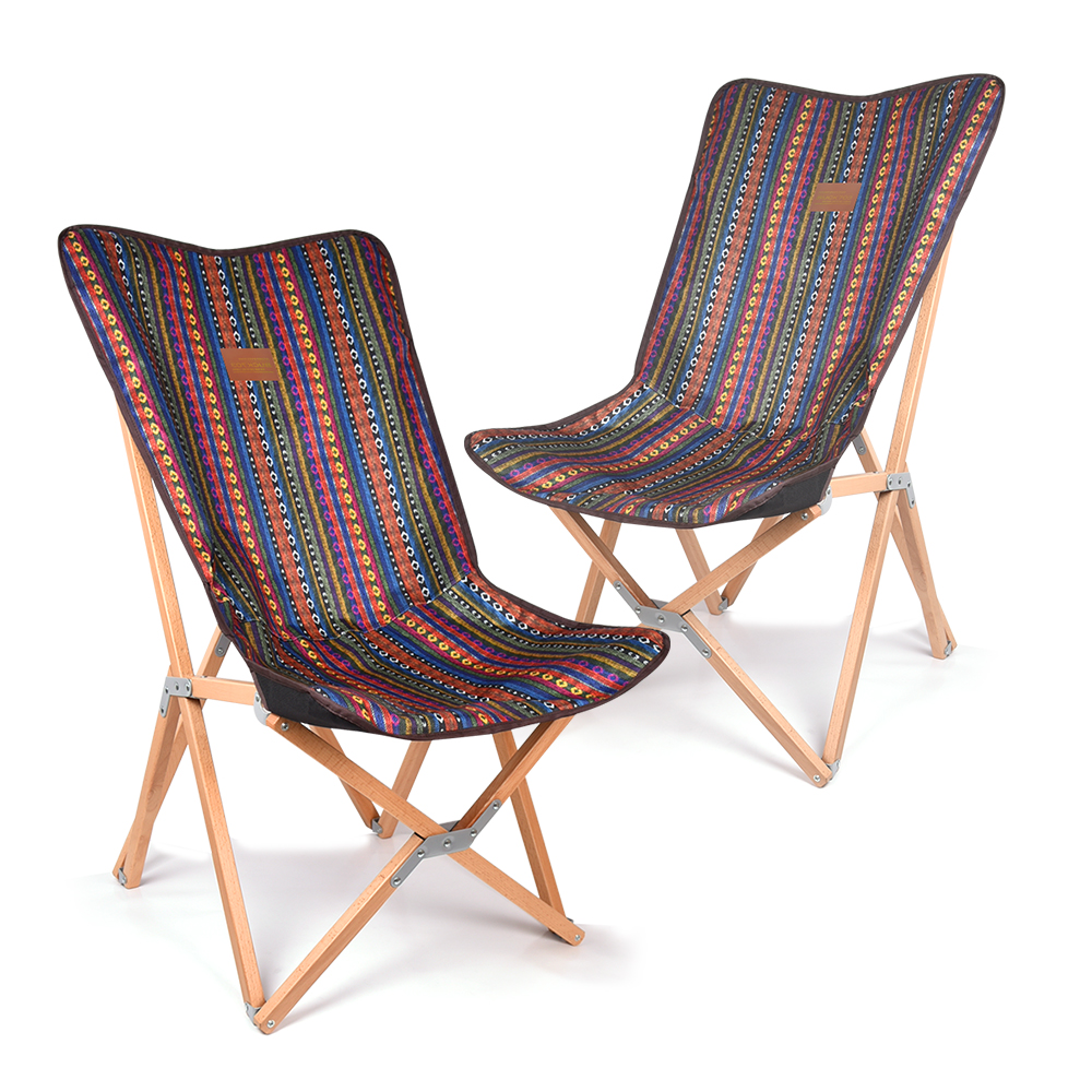 POOM | 감성우드경량(중형) 릴렉스체어(페어아일) 1+1 2P