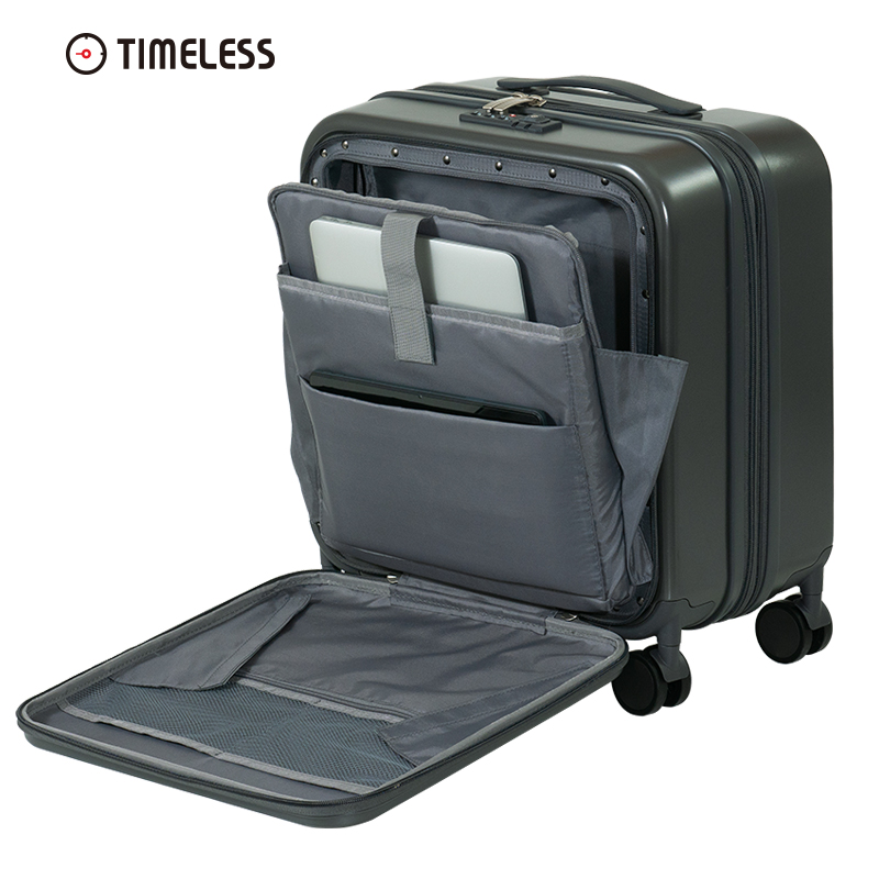 POOM | [타임리스] TPL 18인치 기내용 확장형 앞지퍼 캐리어