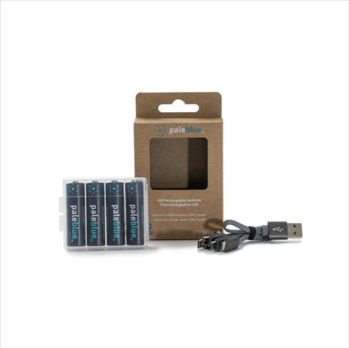 POOM | 페일블루 충전지 AA USB Rechargeable Smart Batteries