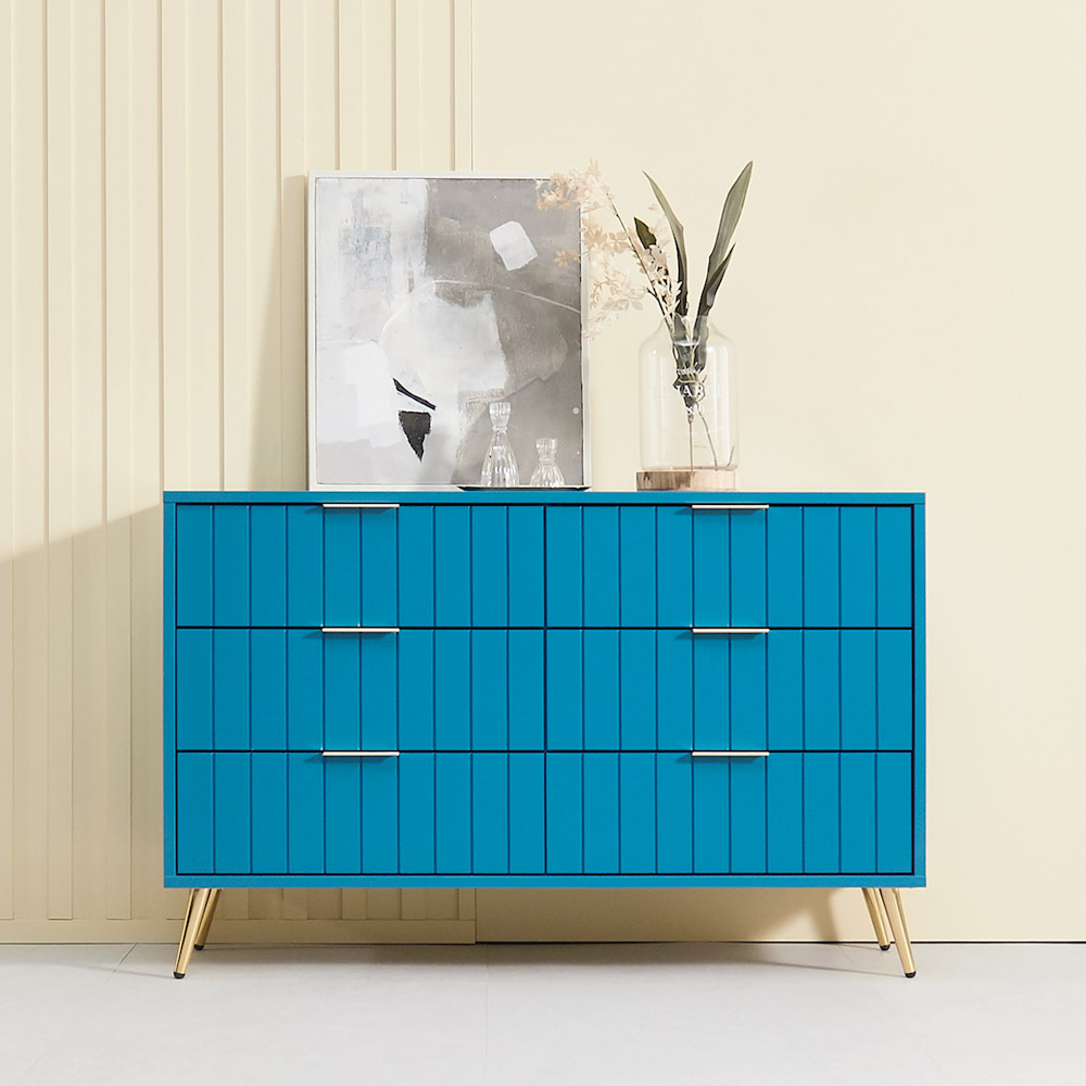 POOM | 아이브 원목 와이드 서랍장 3단 1200