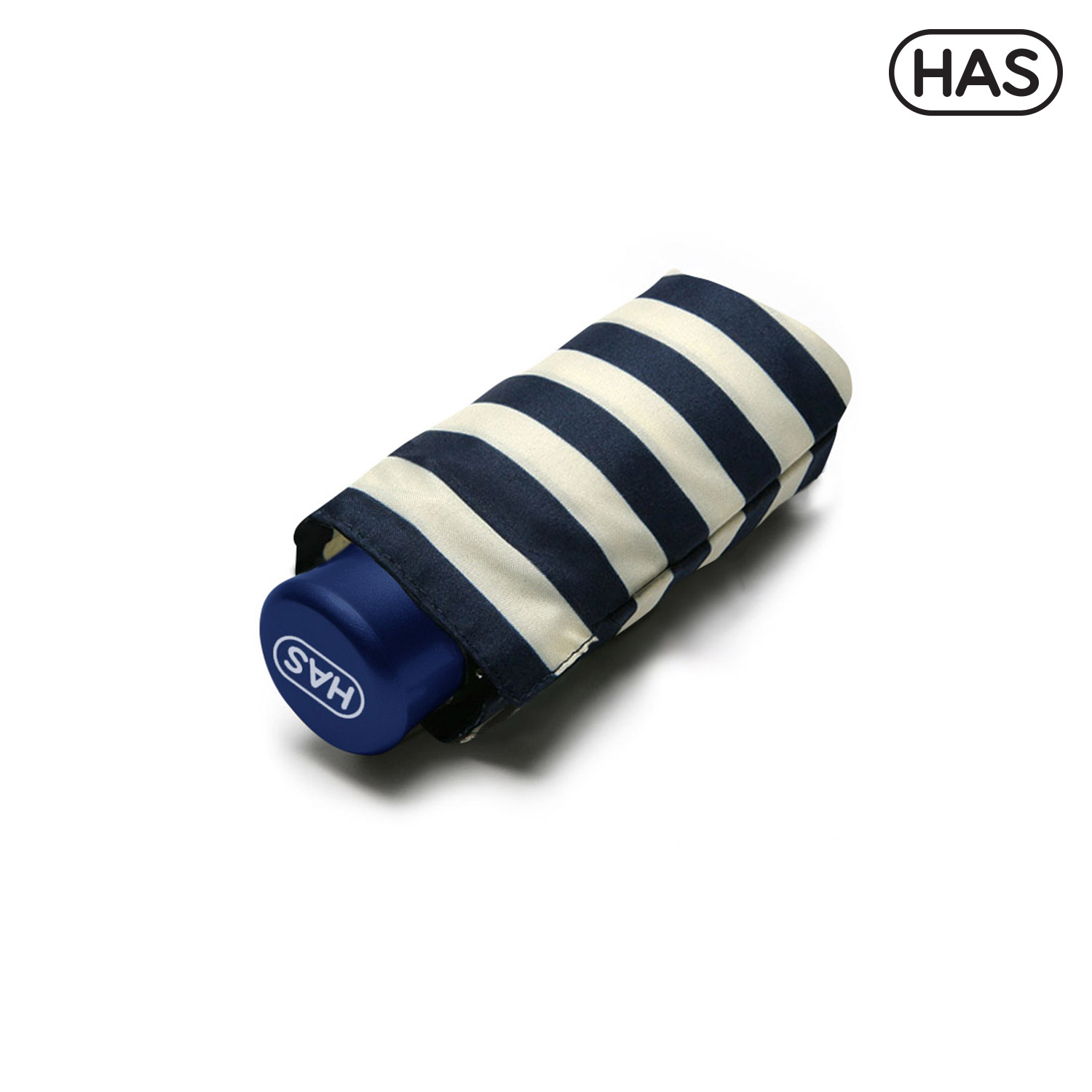 POOM | [HAS] 헤즈 5단 미니 UV우산 (스트라이프 네이비)