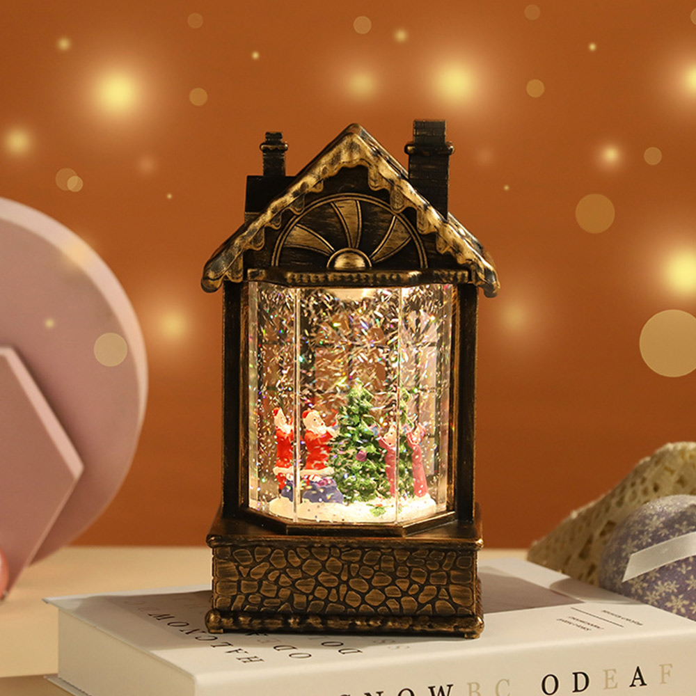 POOM | LED 크리스마스 스노우볼 오르골(산타 하우스)