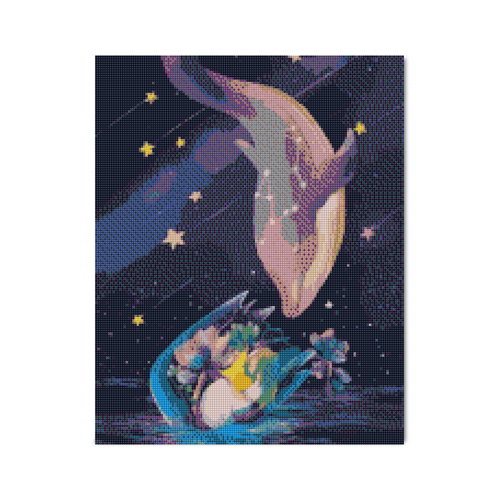 POOM | DIY LED 보석십자수 - 고래의 꿈 LB68 (40x50)