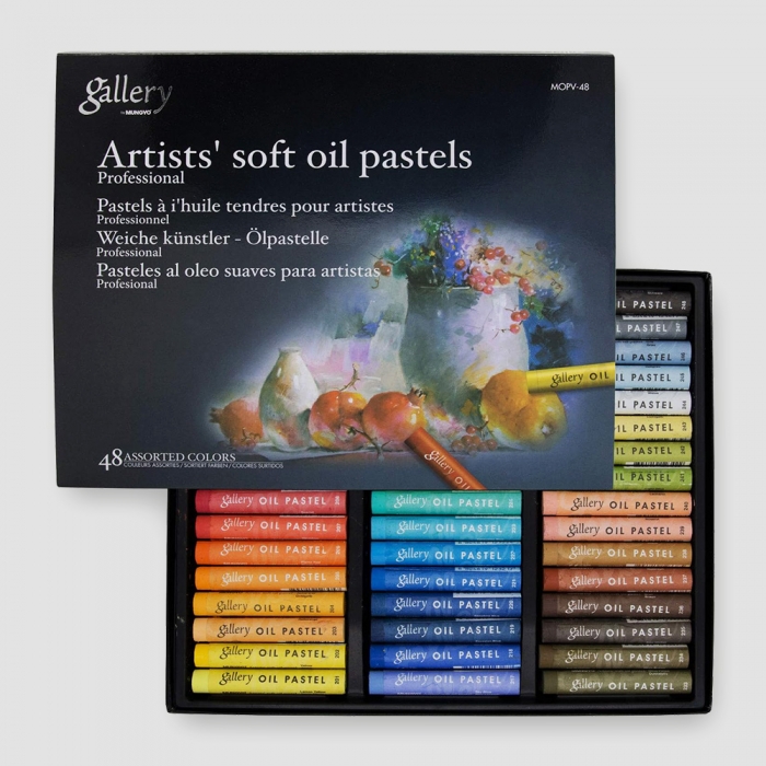 POOM | 문교 갤러리소프트오일파스텔 48색(MOPV-48)