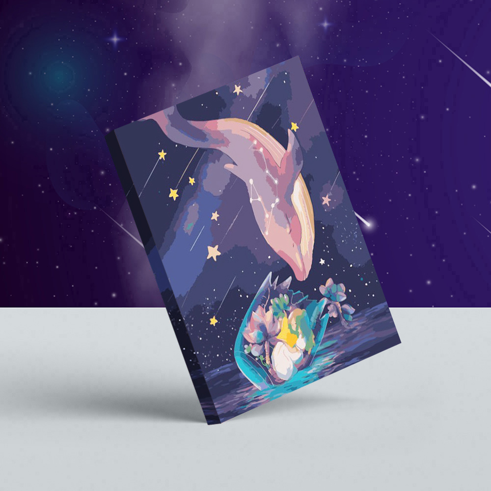 POOM | DIY LED 보석십자수 - 고래의 꿈 LB68 (40x50)