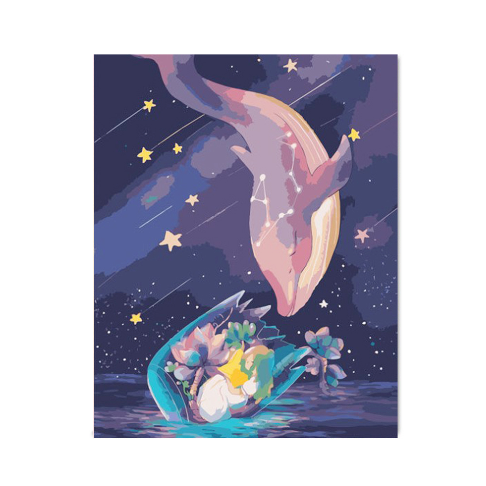 POOM | DIY LED 보석십자수 - 고래의 꿈 LB68 (40x50)