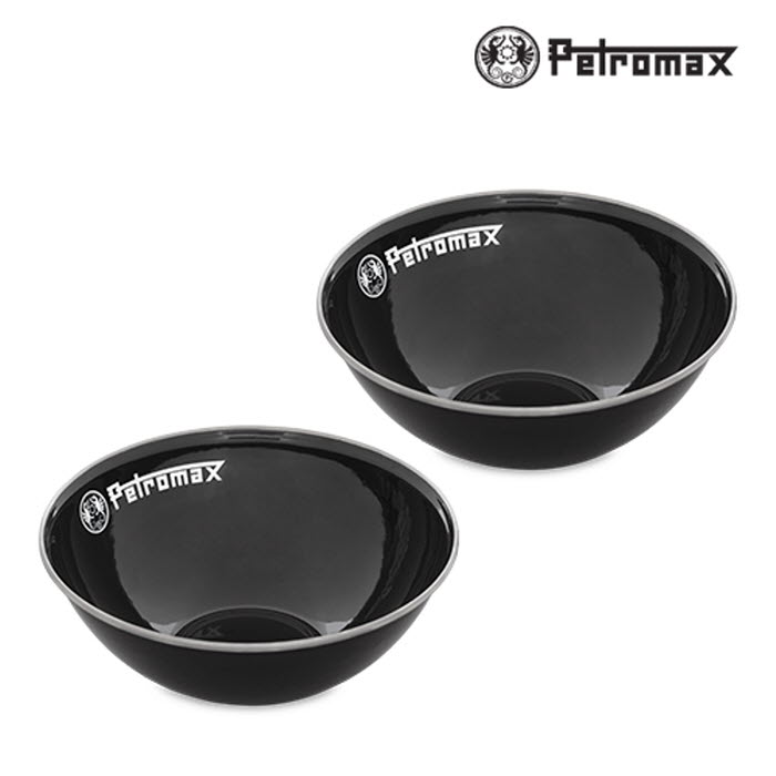 POOM | [페트로막스] 에나멜 보울 캠핑용 그릇(2개입) 블랙 1L