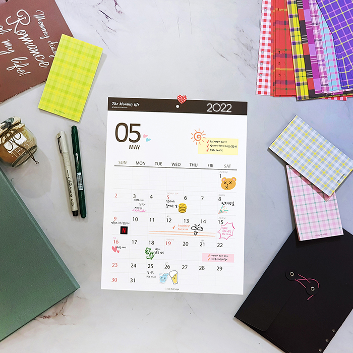 POOM | 아이씨엘 월간 캘린더 플래너 2022 - L