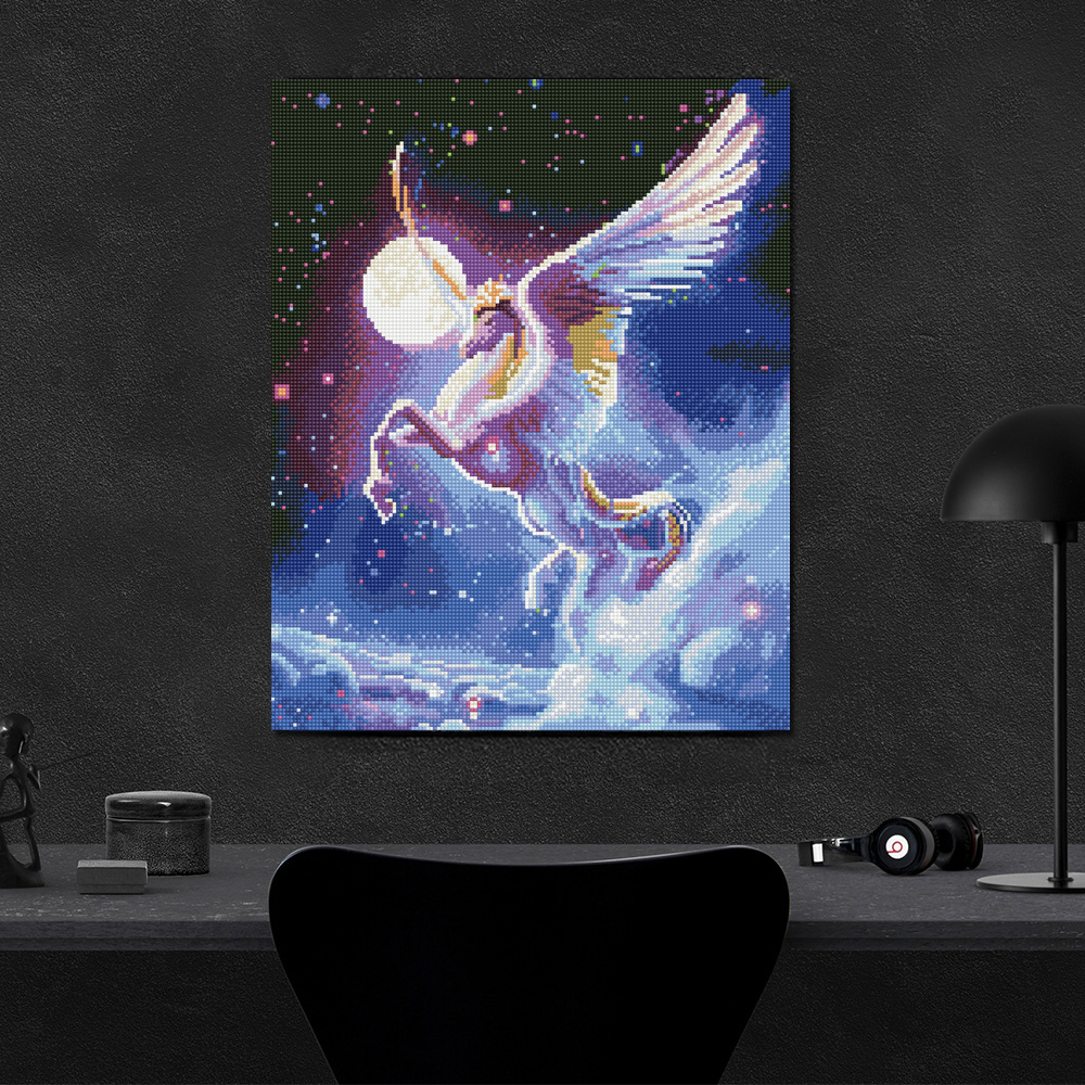 POOM | DIY LED 보석십자수 - 밤하늘 유니콘