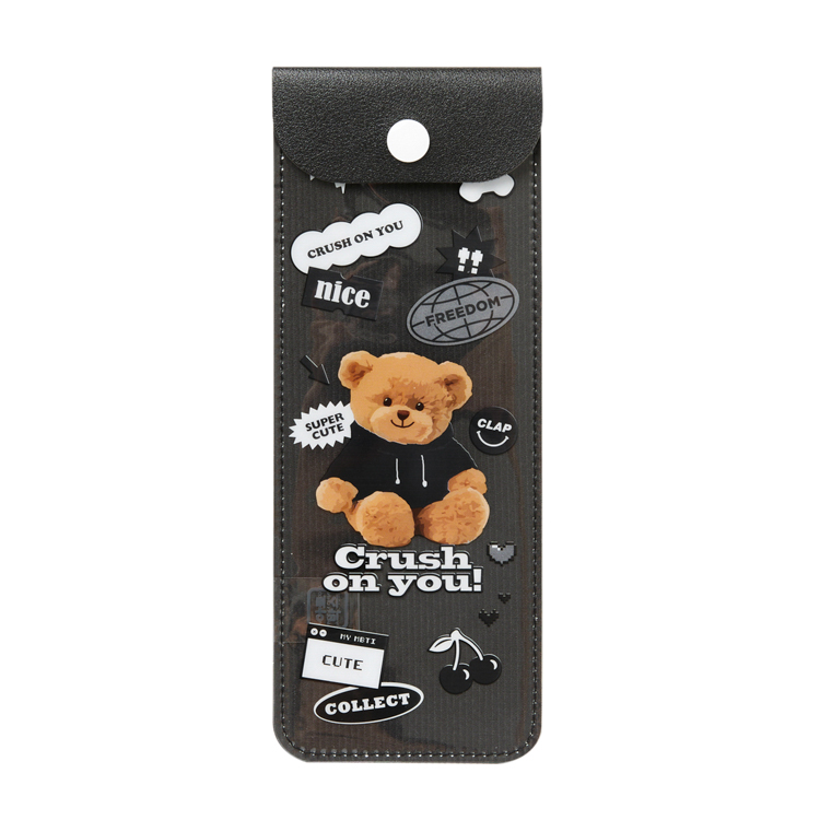 POOM | 곰돌이블랙 PVC파우치 (17004107)