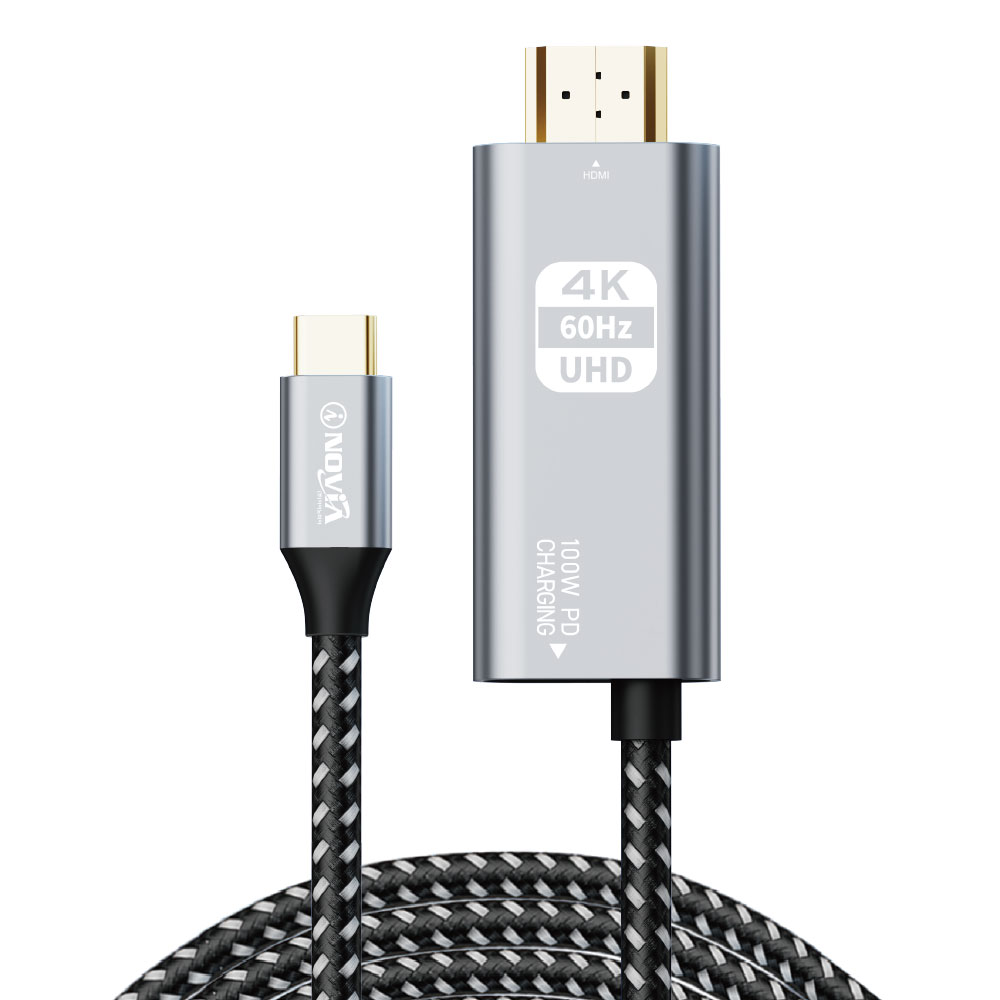 POOM | USB 타입 C to HDMI PD 충전 100W 4K 미러링 케이블