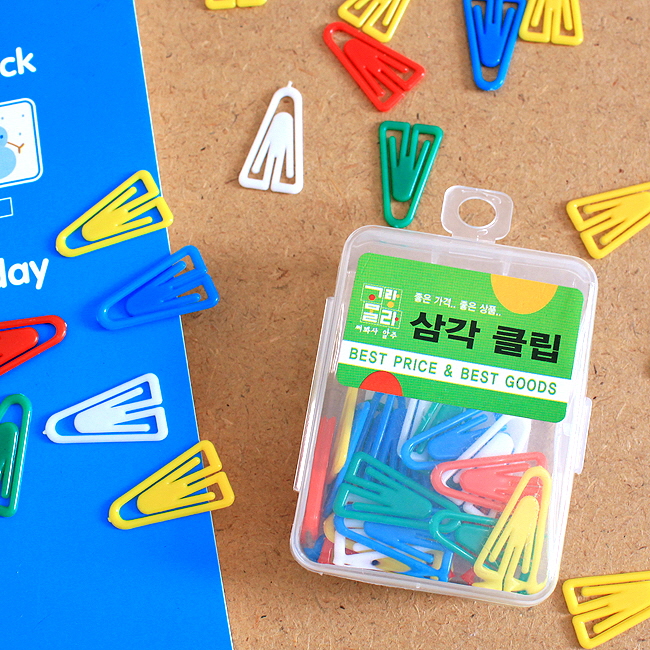 POOM | 40p 다용도 삼각 클립(혼합)