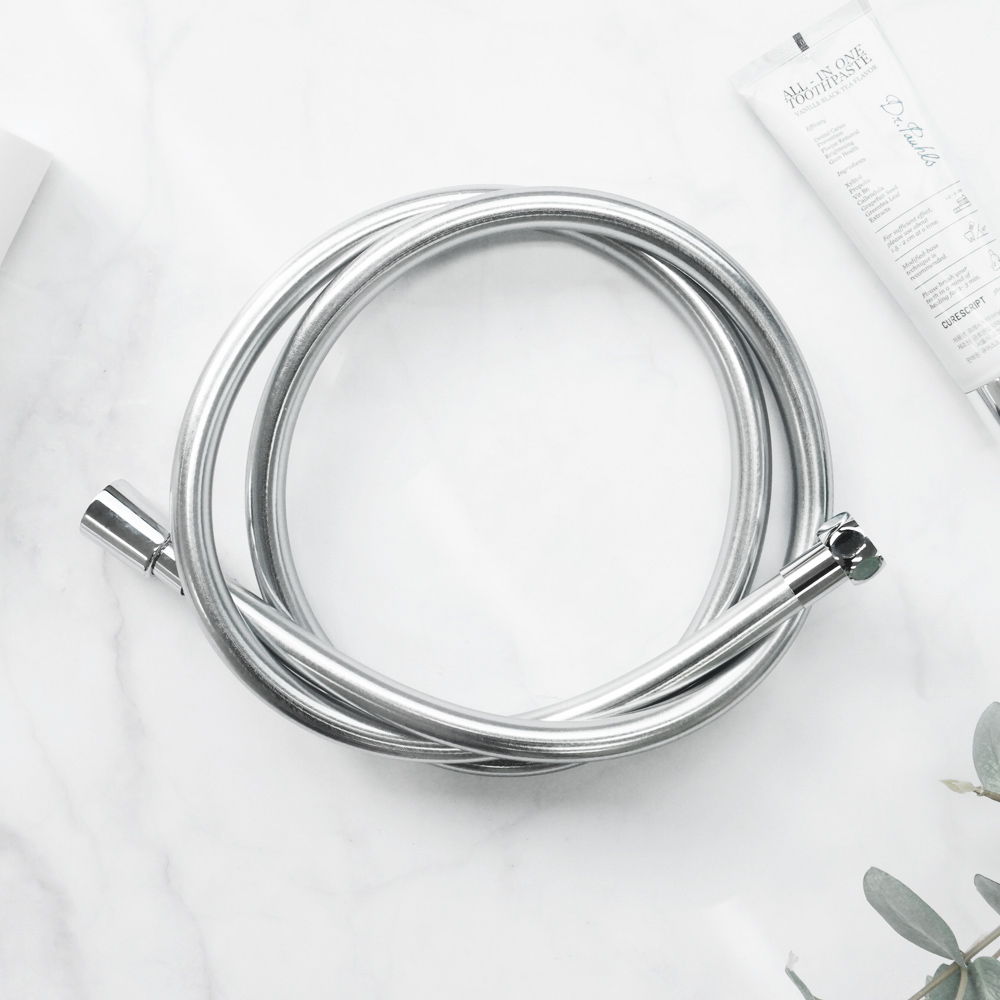 POOM | 물때가 끼지 않는 튜브형 샤워줄 유광그레이 1.5m