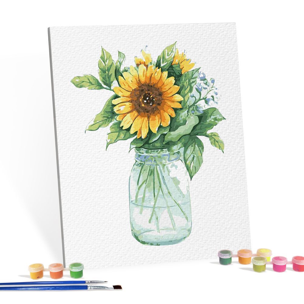 POOM | DIY그림그리기 40x50cm 워터아트 해바라기글라스