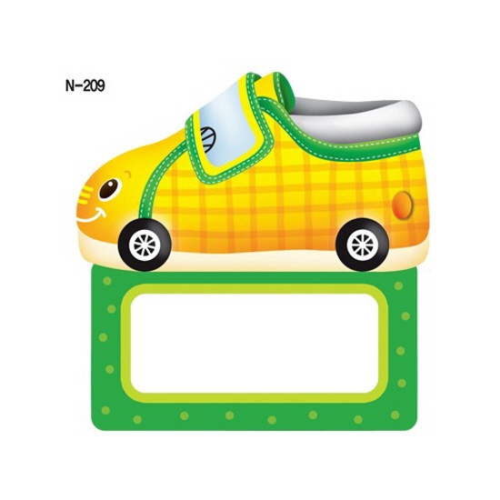 POOM | 신발정리이름표스티커 uni-N 209 노랑노랑신발(10개/SET)