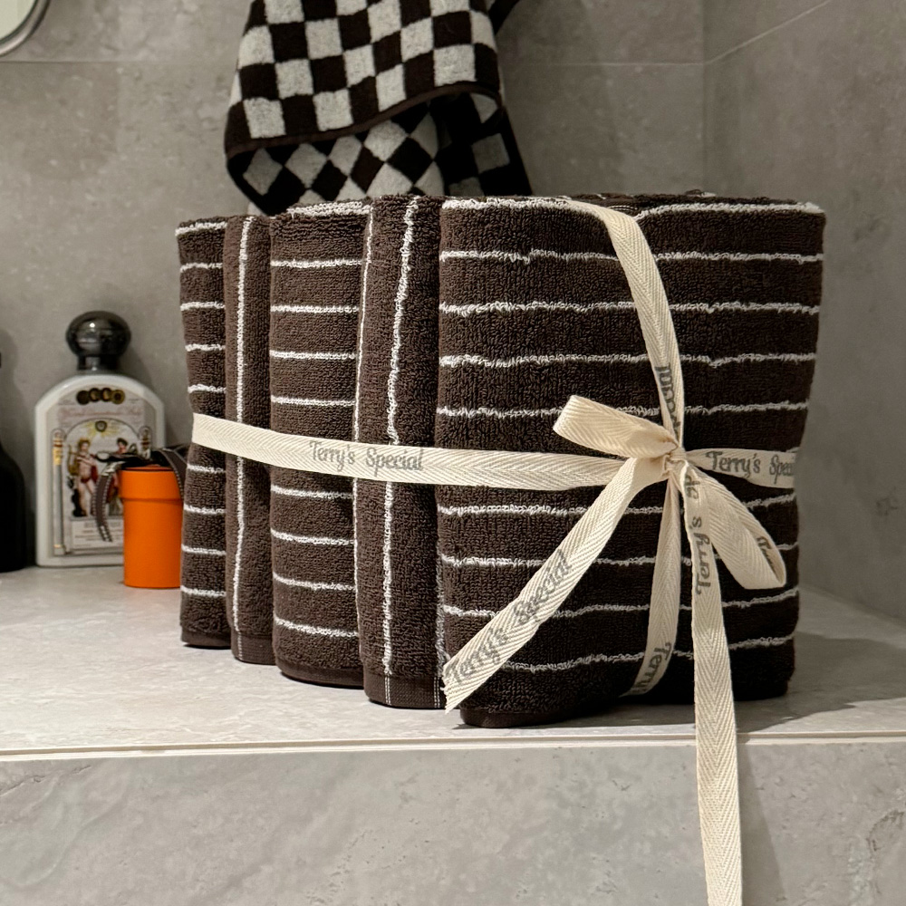 POOM | 테리스페셜 핀스트라이프 200g 호텔수건 5장