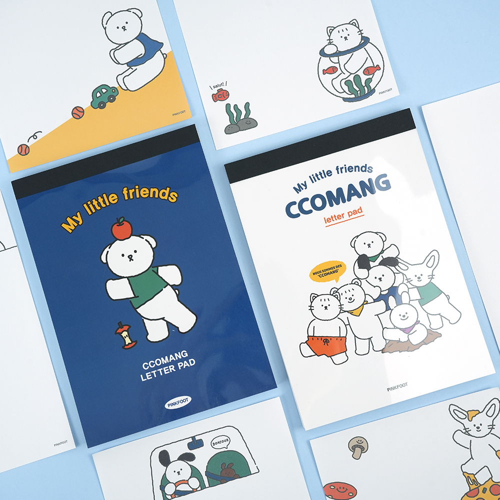 POOM | 핑크풋 꼬망 PP 패드 편지지