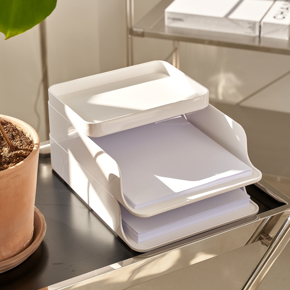 POOM | 에이플럼 A4트레이 복사 용지 정리함