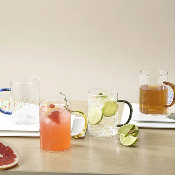 POOM | [베르겐] 칼라 내열유리머그 4p세트 450ml