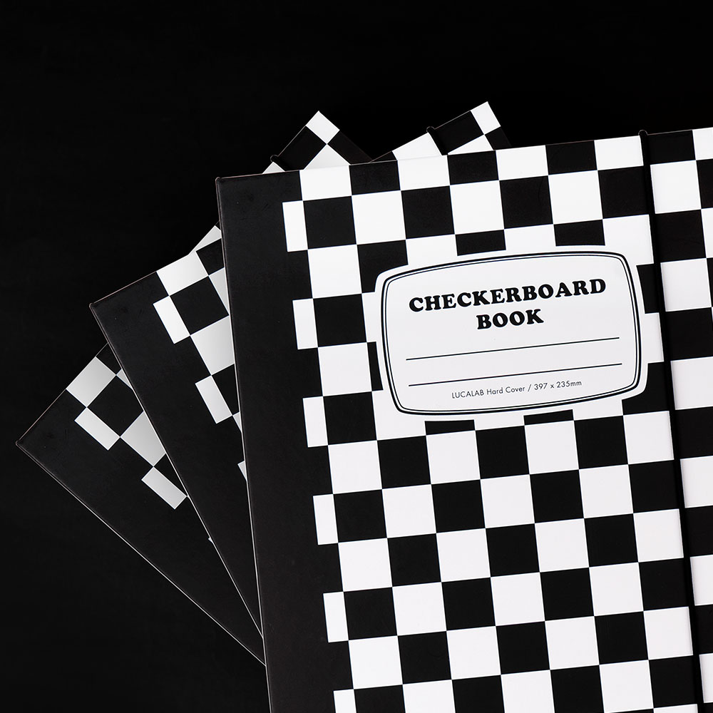 POOM | 루카랩 A5 25R 블랙링 체커보드 하드커버+밴드