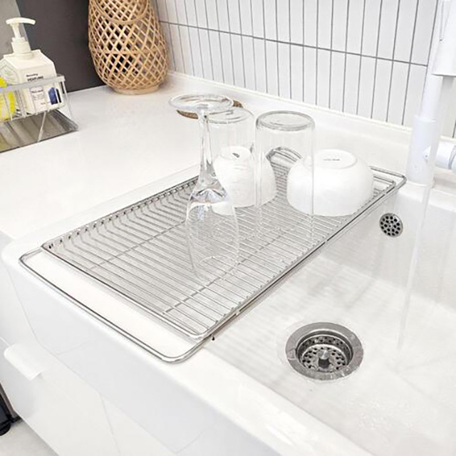 POOM | 길이조절 슬라이딩 올 스텐 304 식기건조대