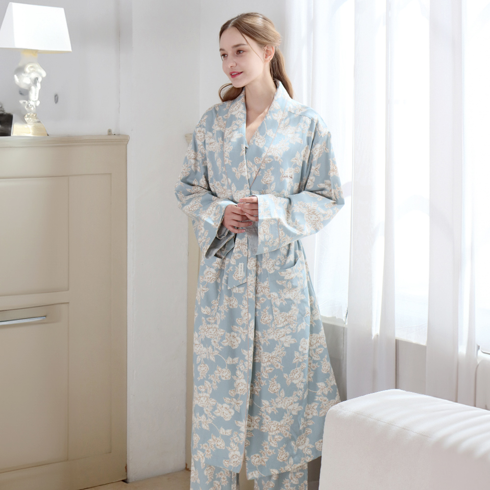 POOM | 로라애슐리 폴링톤로즈 모달코튼 로브가운GR