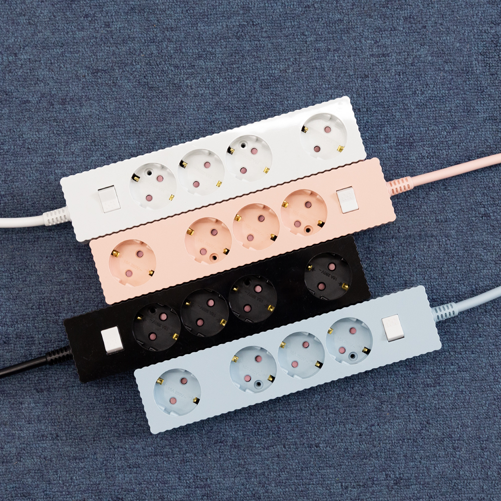 POOM | 웨이브 멀티탭 자동소화 절전 멀티콘센트 4구 1.5m