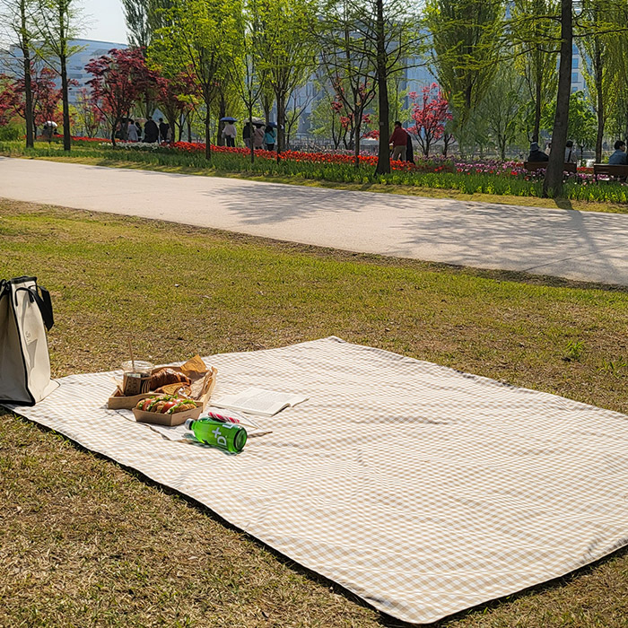 POOM | 캠핑 양면 방수 피크닉매트 L 145x175cm 단품 2type