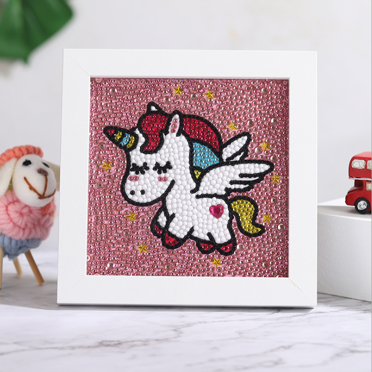 POOM | DIY 보석십자수 어린이 큐빅 십자수 클로버고양이18cm