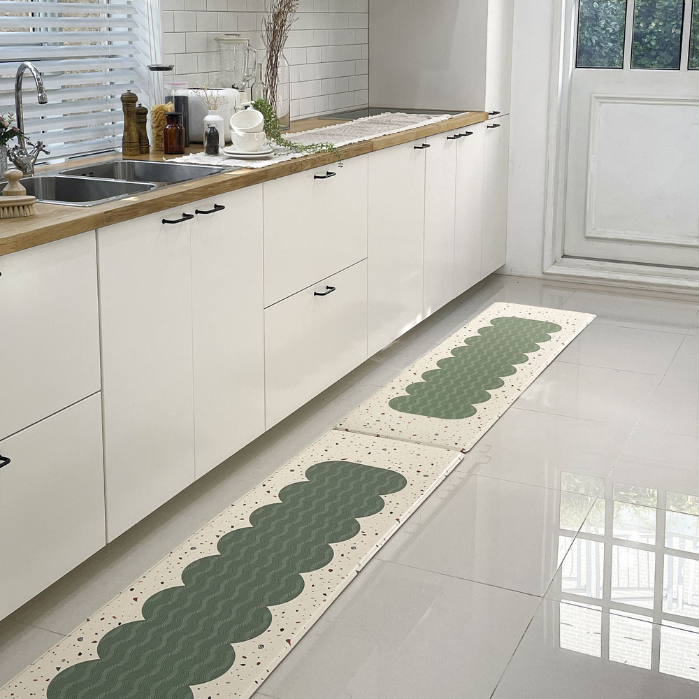 POOM | 웨이브테라조 PVC 주방쿠션매트 세트