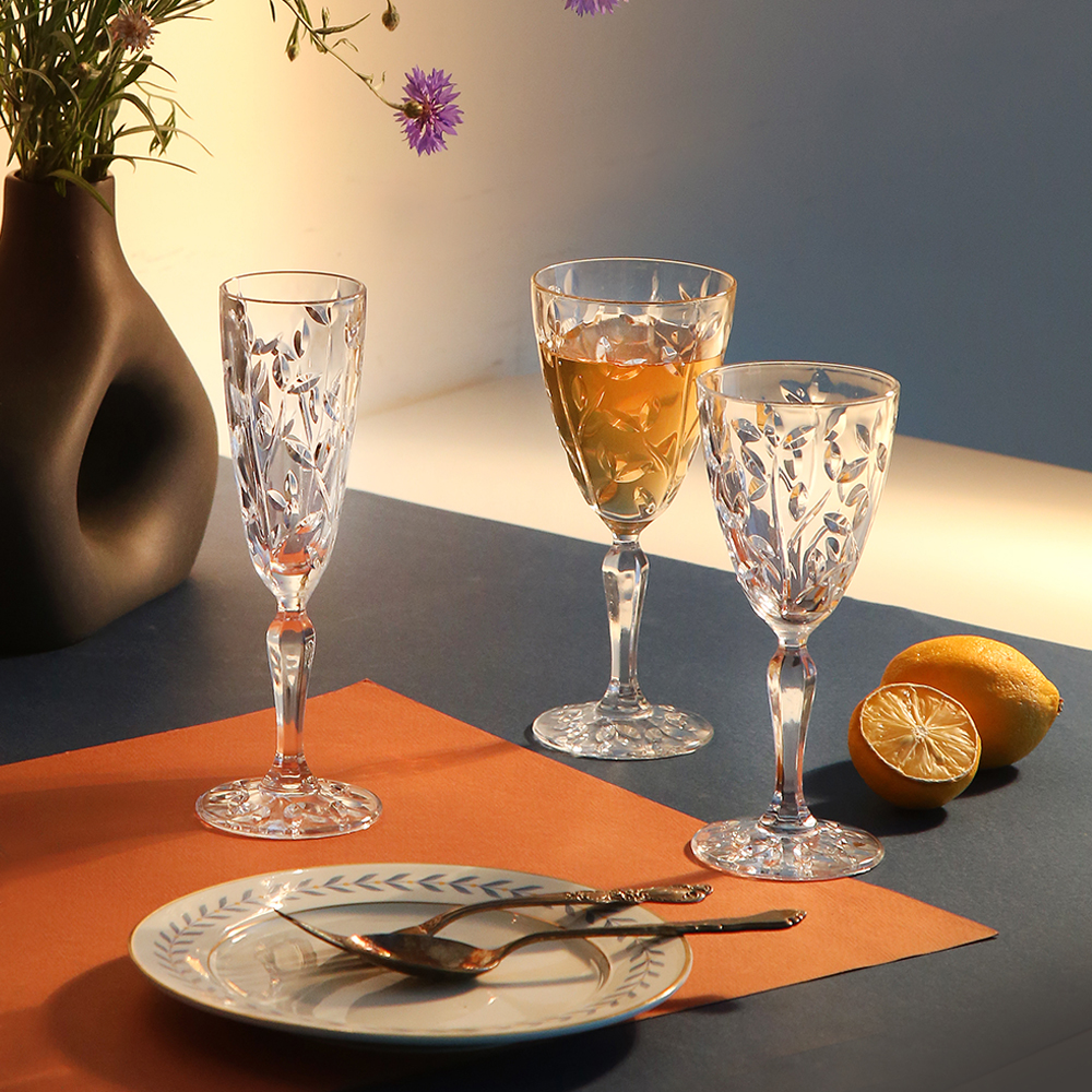 POOM | [RCR]라우르스 크리스탈 와인잔 샴페인잔 2P세트