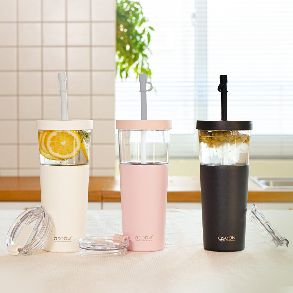 POOM | 아소부 스테인레스&트라이탄 2IN1 텀블러 845ML 마리나