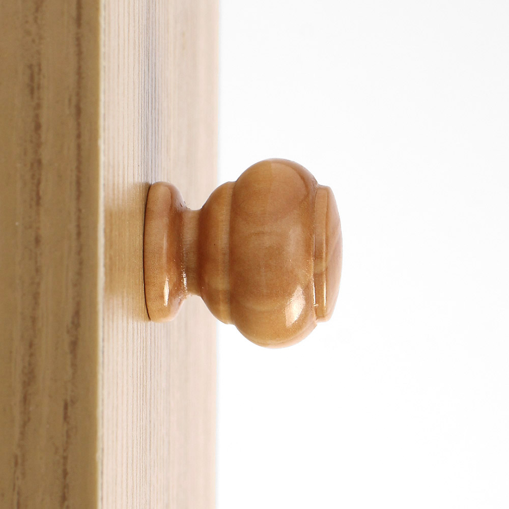 POOM | 빈티지 원형 나무 가구손잡이 4p세트(Ab-17)