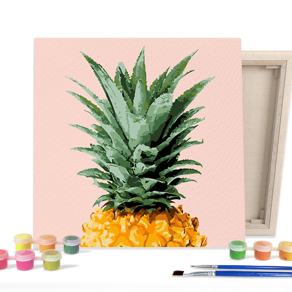 POOM | DIY캔버스형 그림그리기 25x25cm 미니 파인애플
