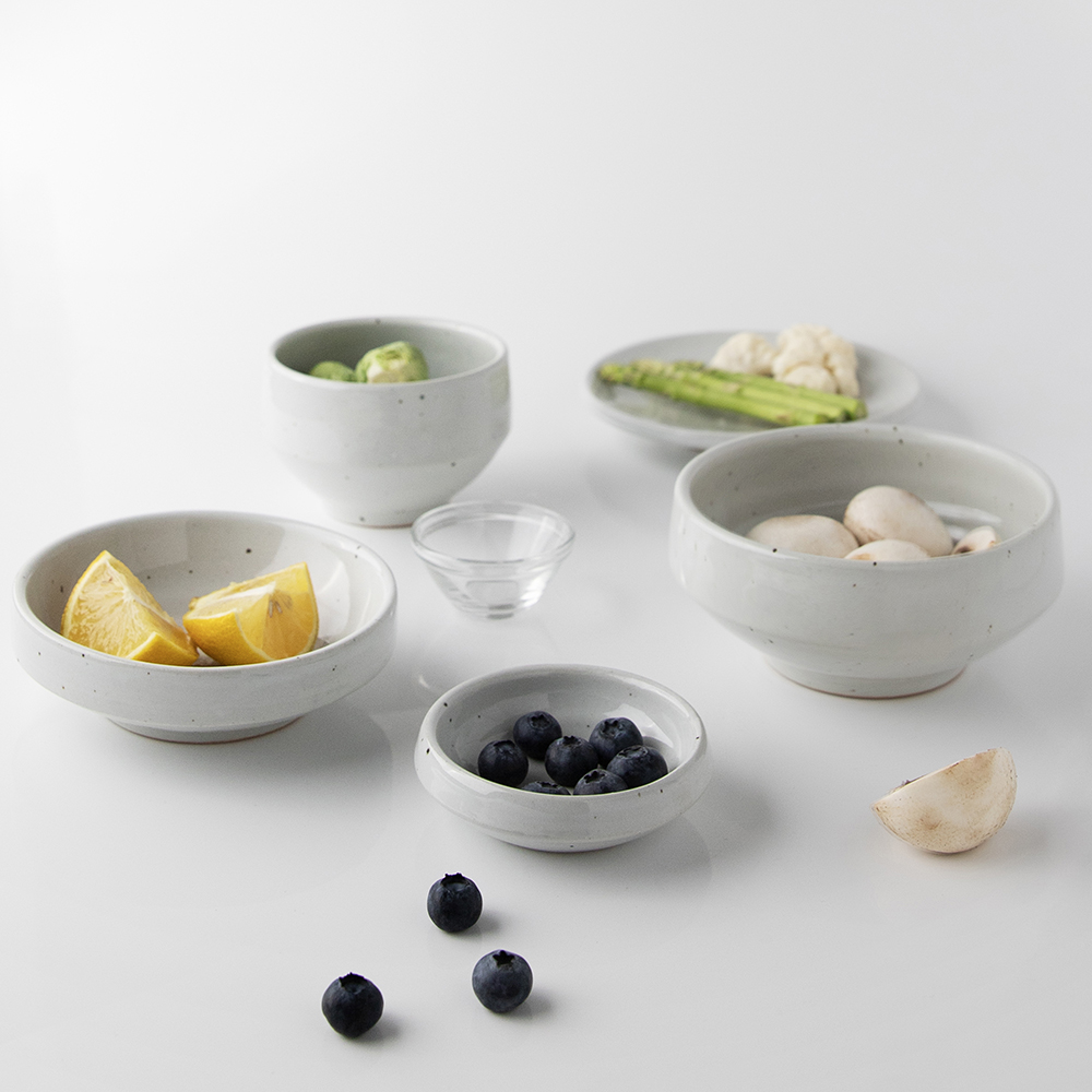 POOM | 핸드메이드 담 원형 1인 혼밥 한식기세트 5P