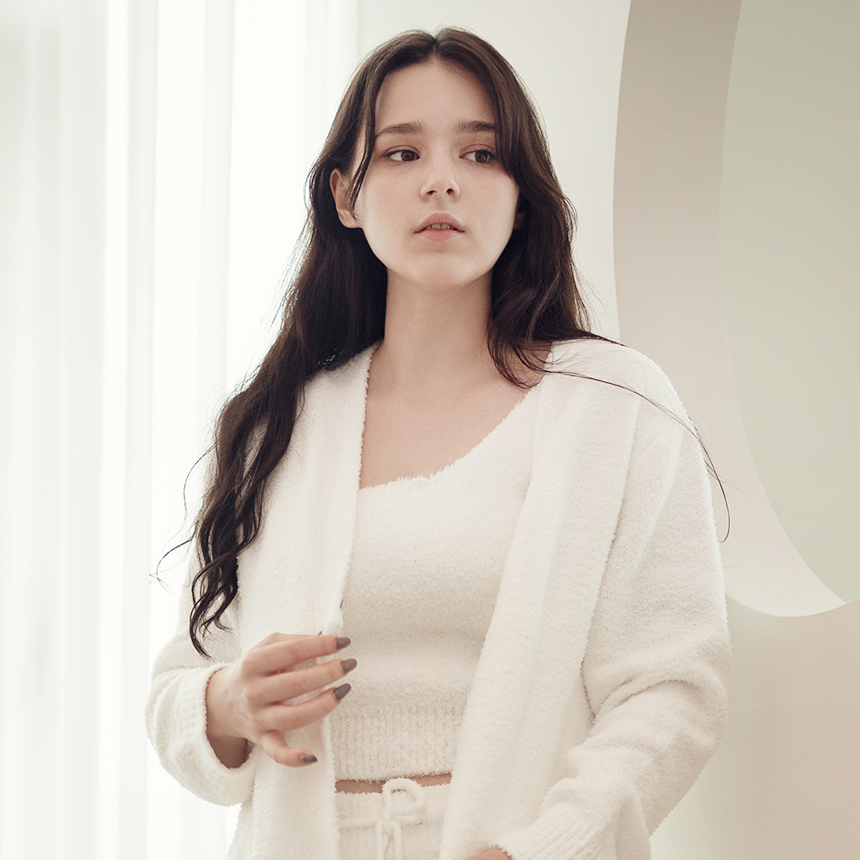 POOM | 후리스 수면잠옷 가디건 3pcs 2color 세트