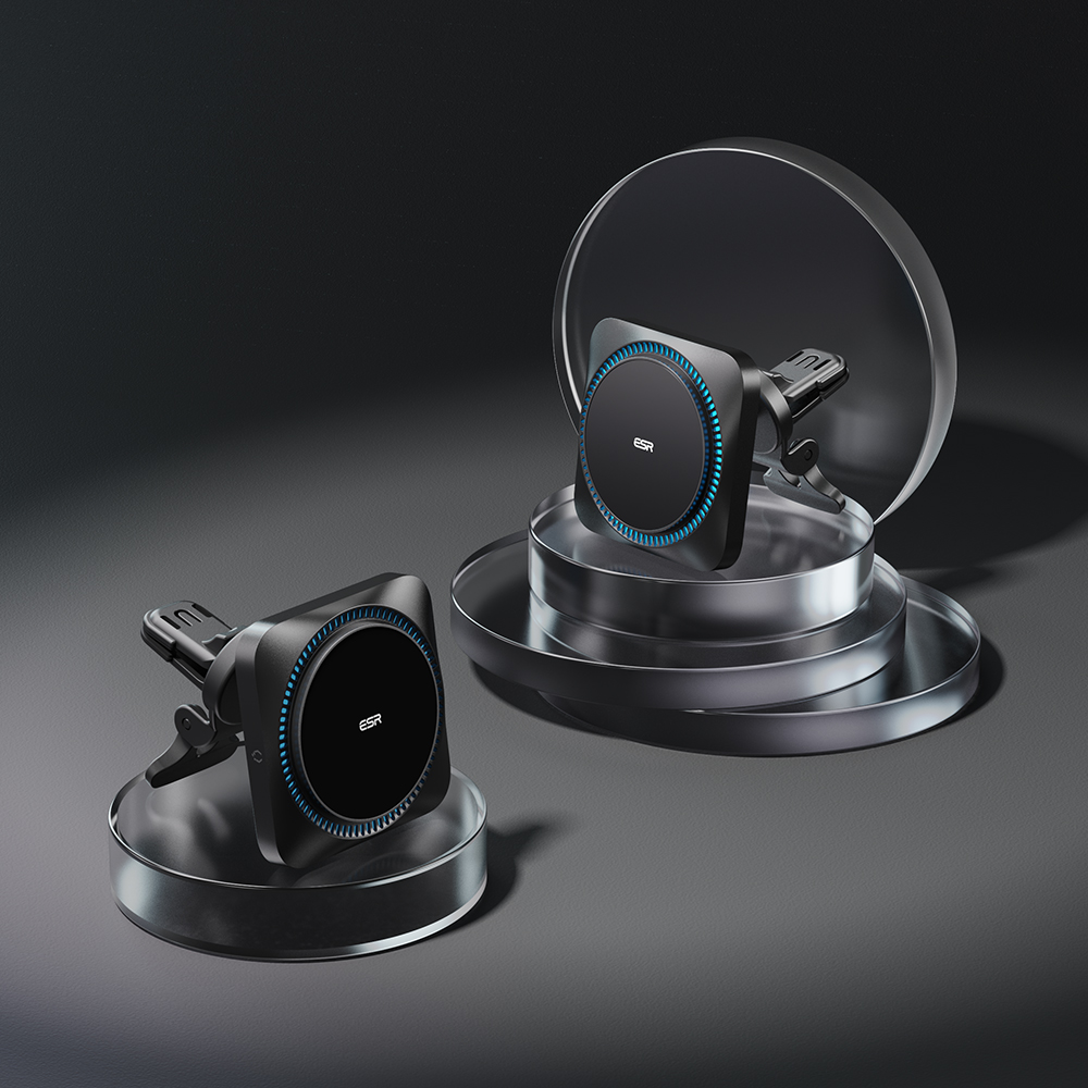POOM | ESR 할로락 차량용 쿨링팬 무선충전 거치대 맥세이프