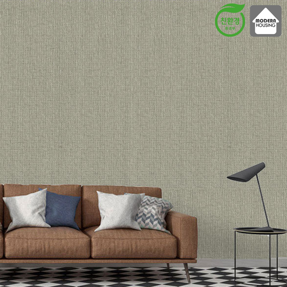 POOM | 친환경3D 제로아이 2.5M 실크무늬 단열벽지 로제 차콜