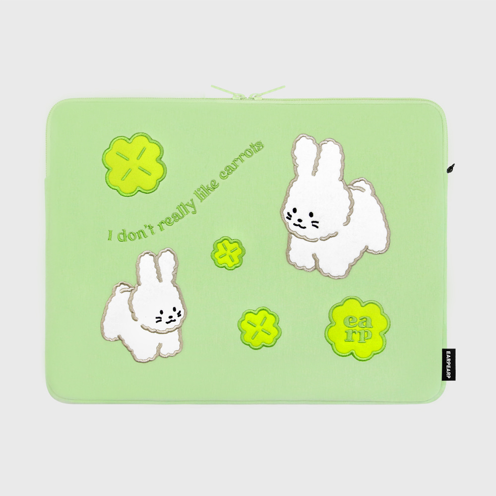 POOM | CLOVER WHITE POPO-GREEN(노트북파우치)