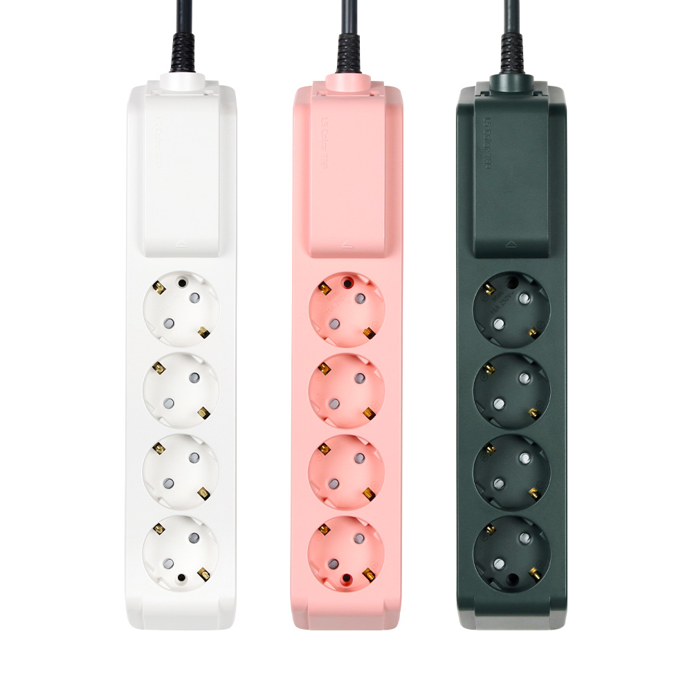 POOM | 4000W LS 국산 고용량 멀티탭 과부하 누전차단 4구 3M