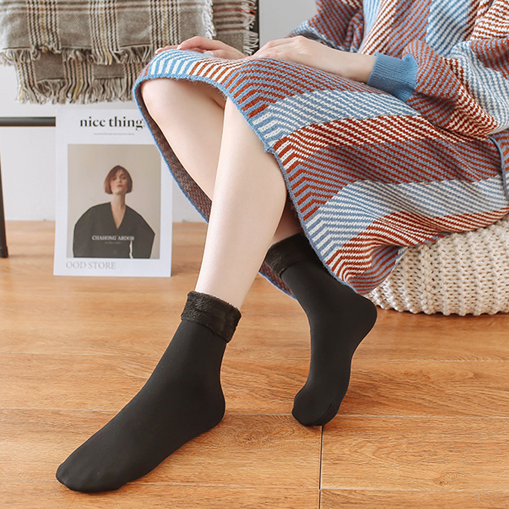 POOM | [10켤레 SET] 남녀 겨울 기모 방한 융털 양말