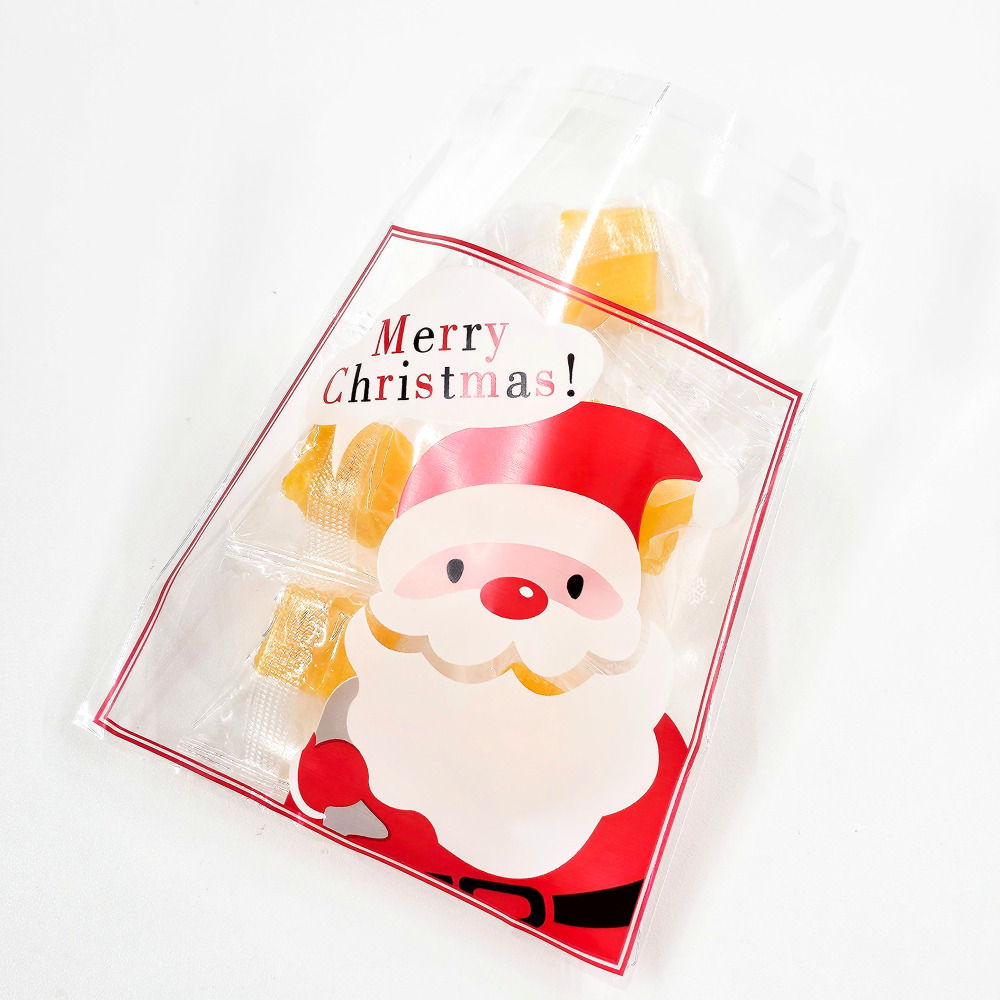 POOM | 크리스마스 선물 포장 칼라OPP 산타(투명)100개