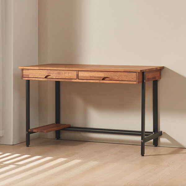 POOM | 이니스 멀바우원목 컴퓨터책상 1200