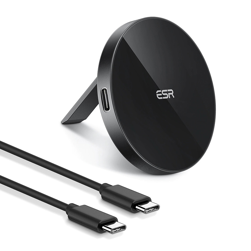 POOM | ESR 할로락 킥스탠드 맥세이프 2in1 무선충전 거치대