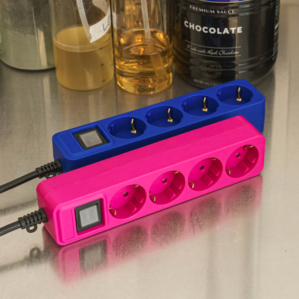 POOM | 바나코 컬러 멀티탭 플러그 4구 2M