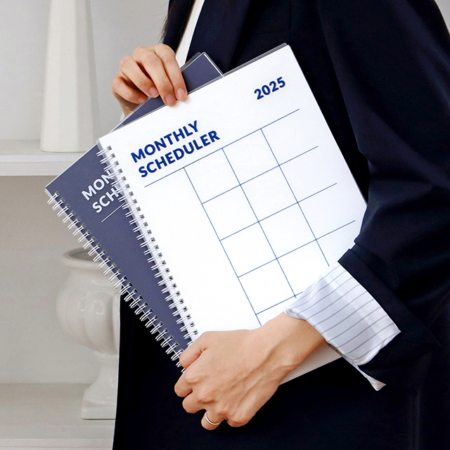 POOM | 2025 기본 A4 먼슬리 스케줄러 (날짜형 월간)
