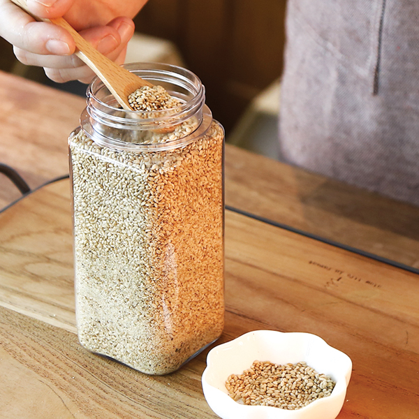 POOM | 바른락 사각(블랙) 패트 양념통 400ml 8P