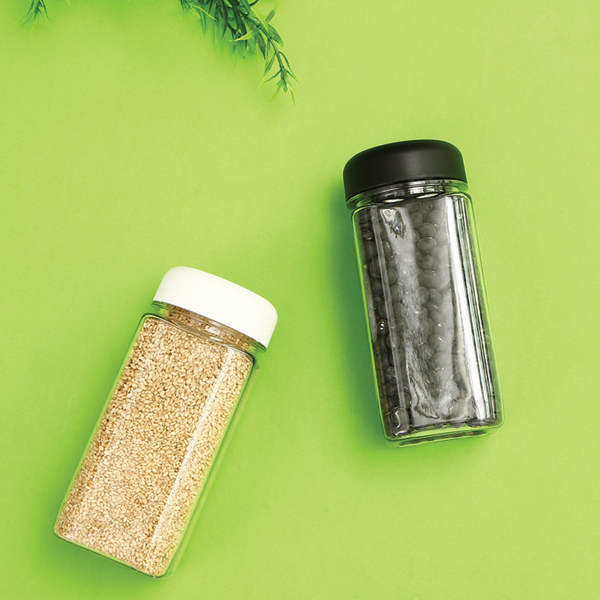 POOM | 바른락 사각(블랙) 패트 양념통 400ml 8P